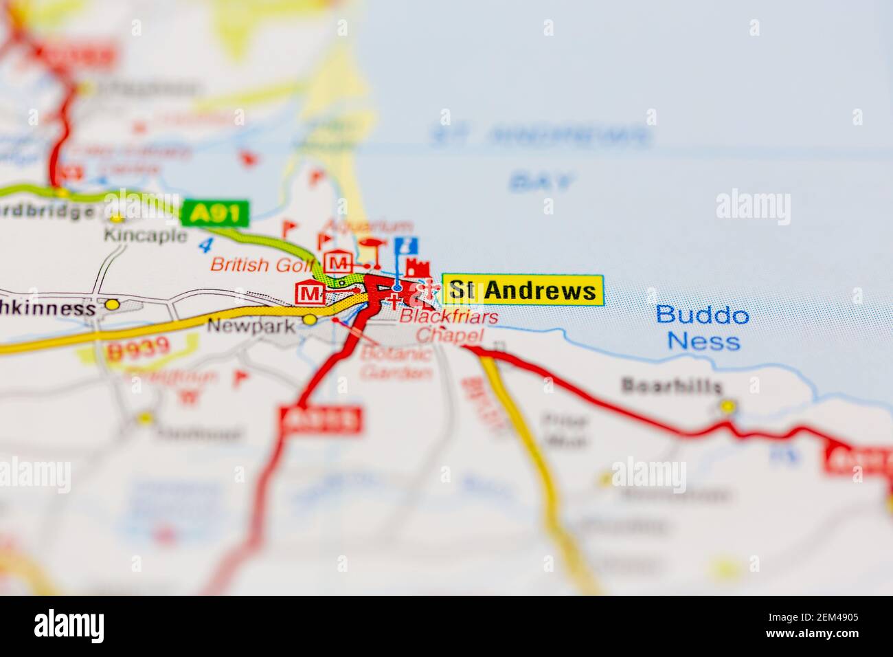 Mappa di st andrews immagini e fotografie stock ad alta risoluzione - Alamy