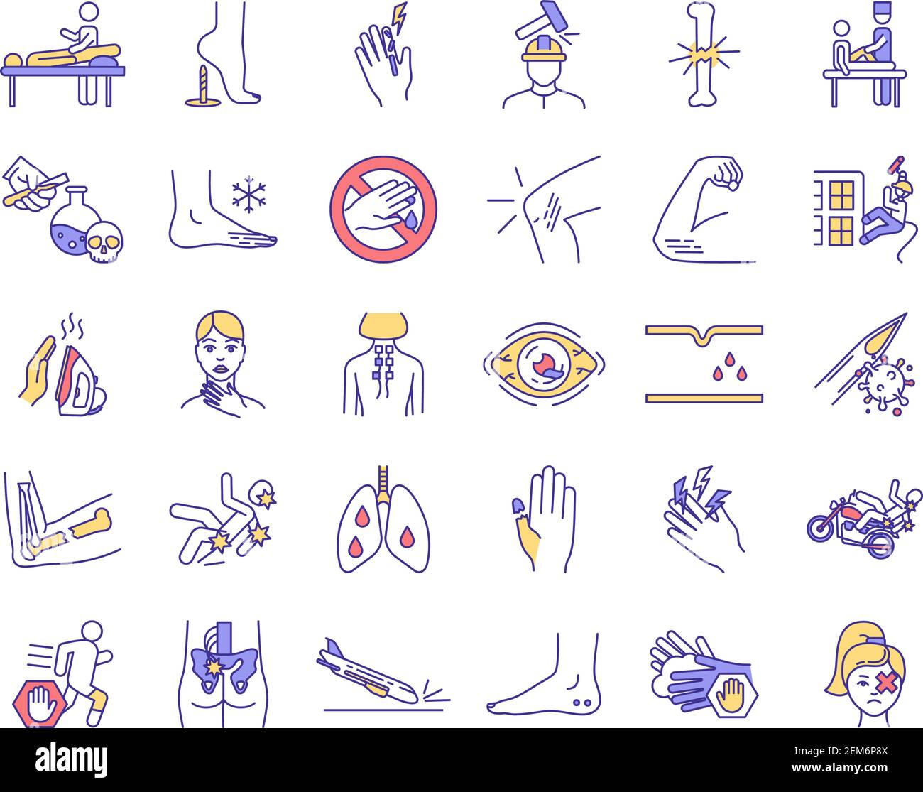 Trauma fisico Immagini Vettoriali Stock - Alamy