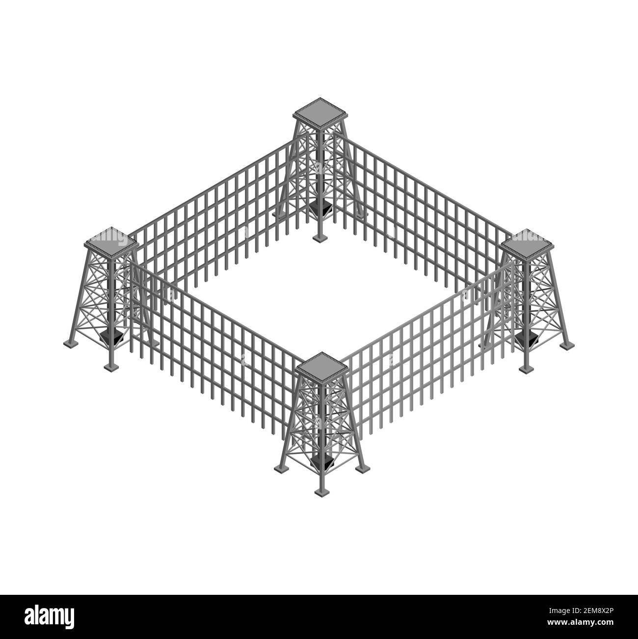 Recinzione elettrica con filo spinato Immagini Vettoriali Stock - Alamy