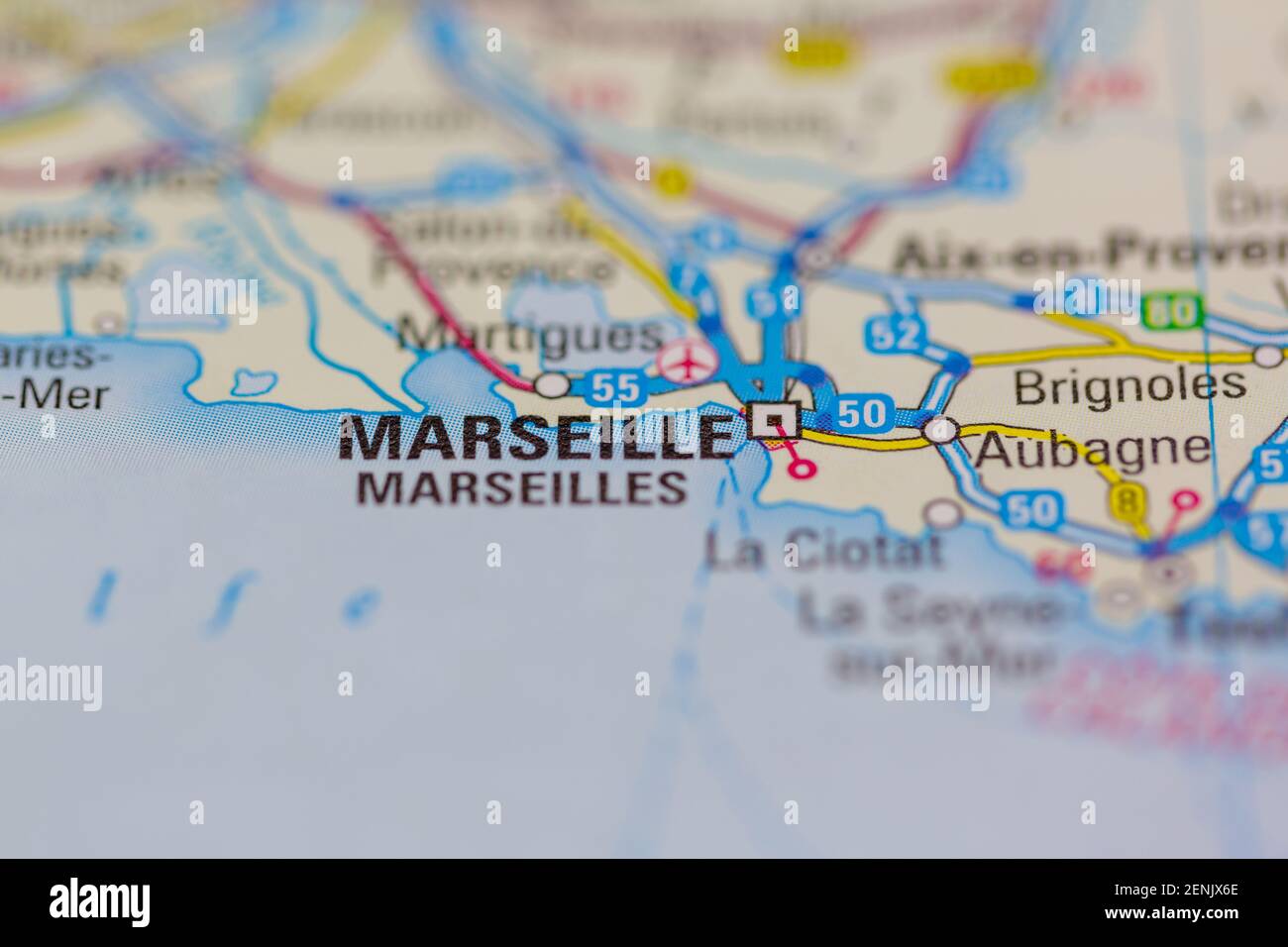 Marsiglia su una mappa immagini e fotografie stock ad alta risoluzione ...