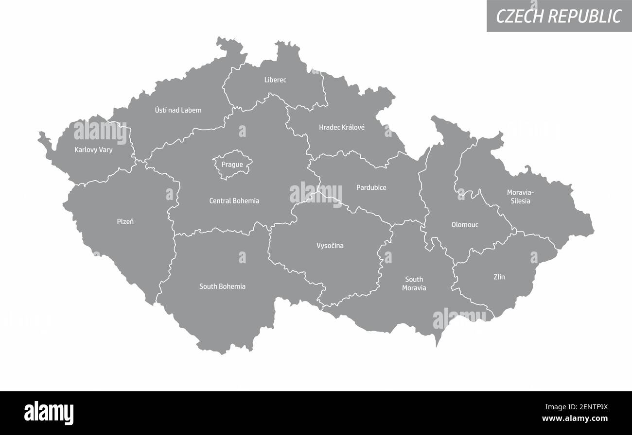 Repubblica ceca cartina fisica immagini e fotografie stock ad alta ...
