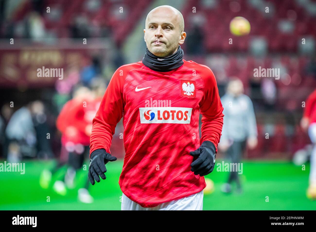 Michael Pazdan della Polonia ha visto prima della partita dei ...