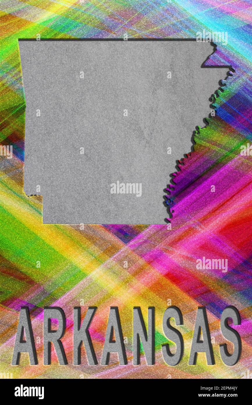 Mappa politica dell'arkansas immagini e fotografie stock ad alta ...