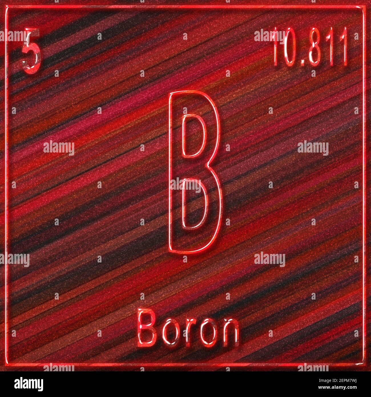 Elemento chimico al boro, segno con numero atomico e peso atomico ...