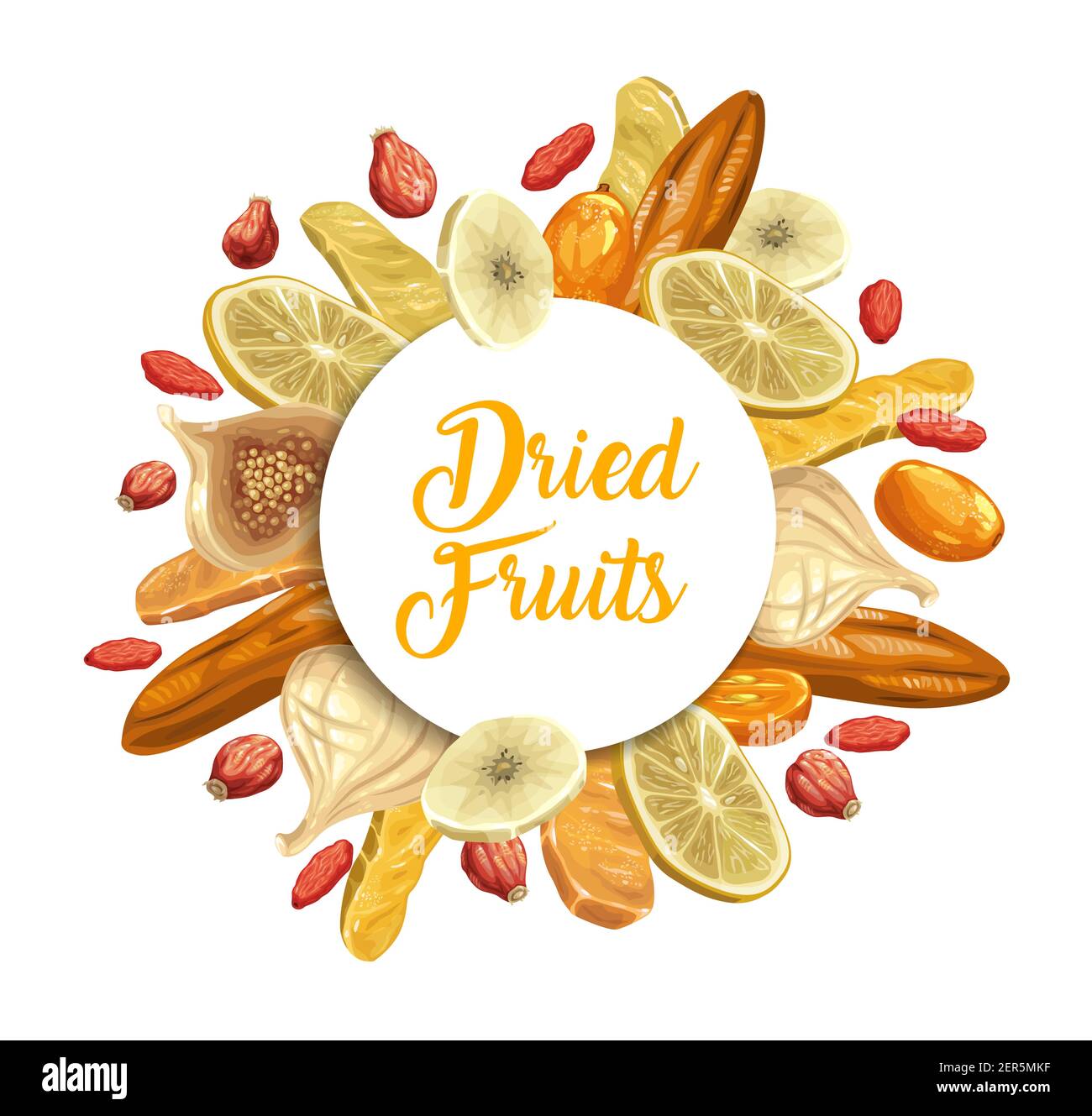 Frutta secca affettata Immagini Vettoriali Stock - Alamy