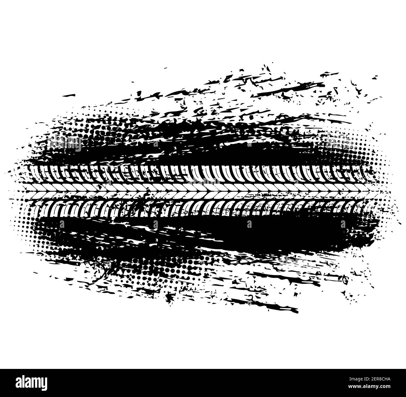 Traccia di pneumatico di auto offroad o di disegno vettoriale di ruota ...