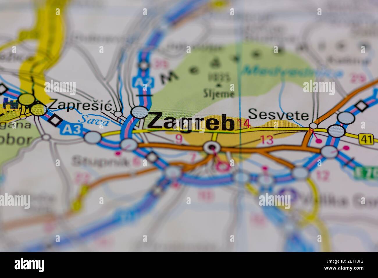 Mappa di zagabria immagini e fotografie stock ad alta risoluzione - Alamy