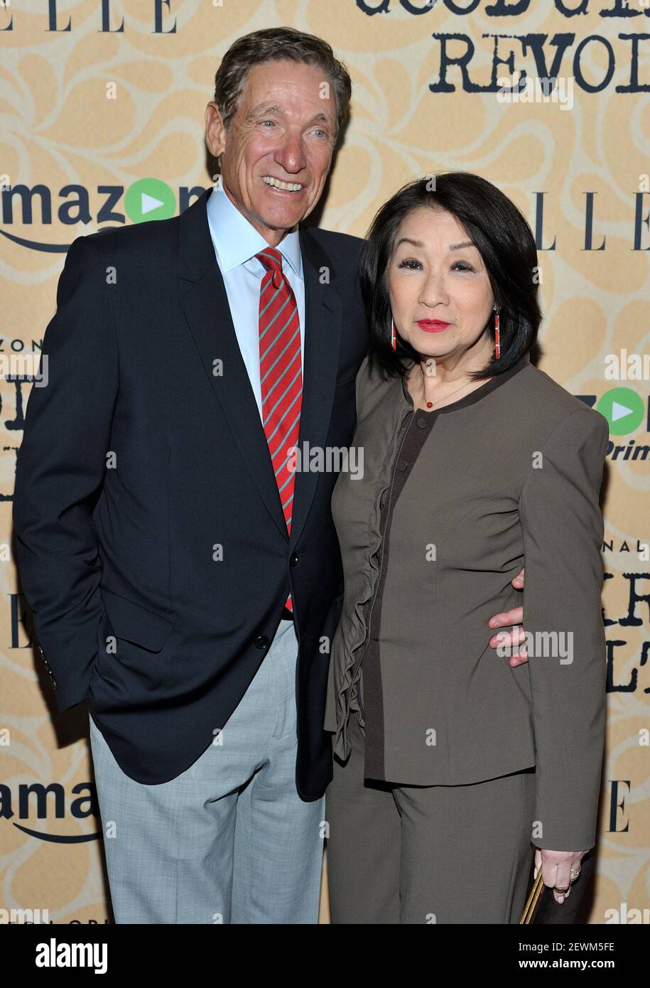 I giornalisti televisivi Maury Povich e Connie Chung partecipano alla ...