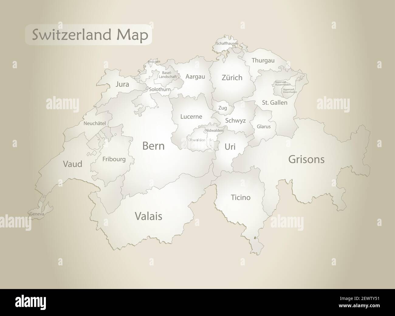 Mappa svizzera antica Immagini Vettoriali Stock - Alamy
