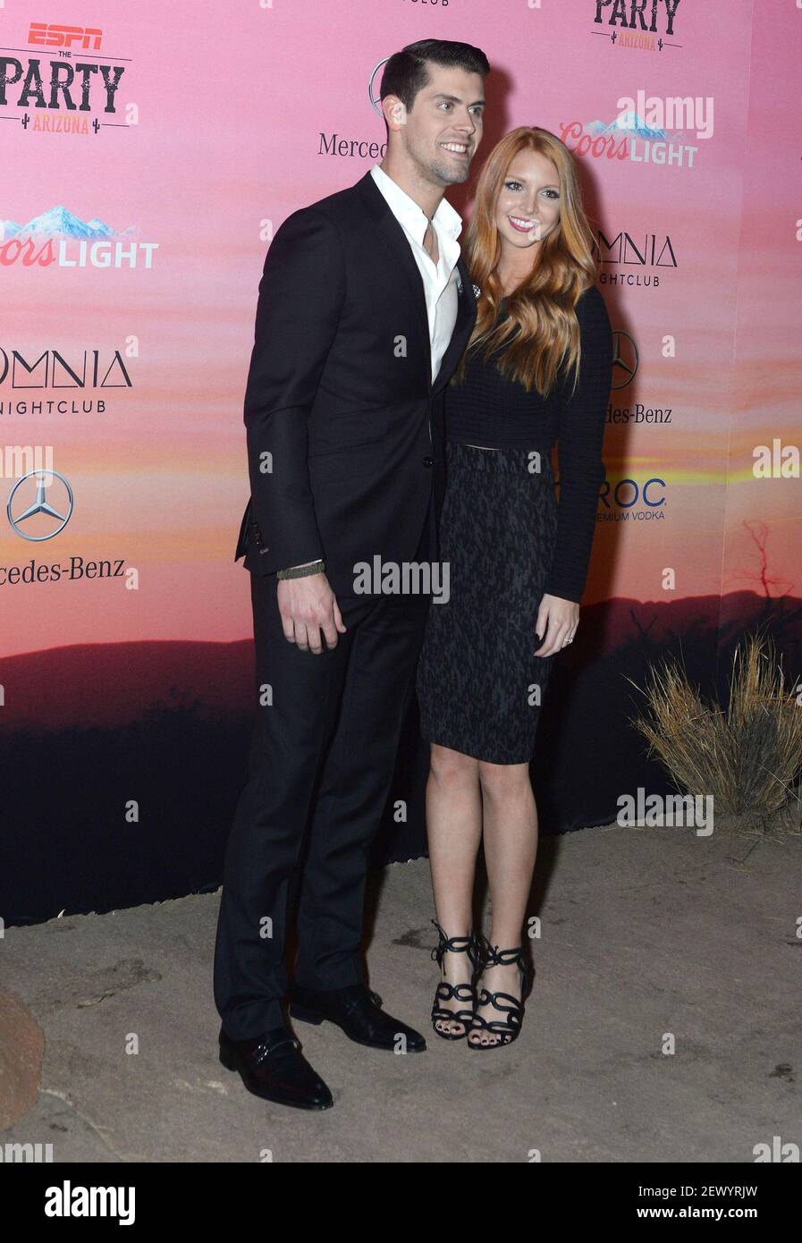 30 Gennaio 2015 - Scottsdale, Arizona - Justin Tucker, Amanda Bass ...