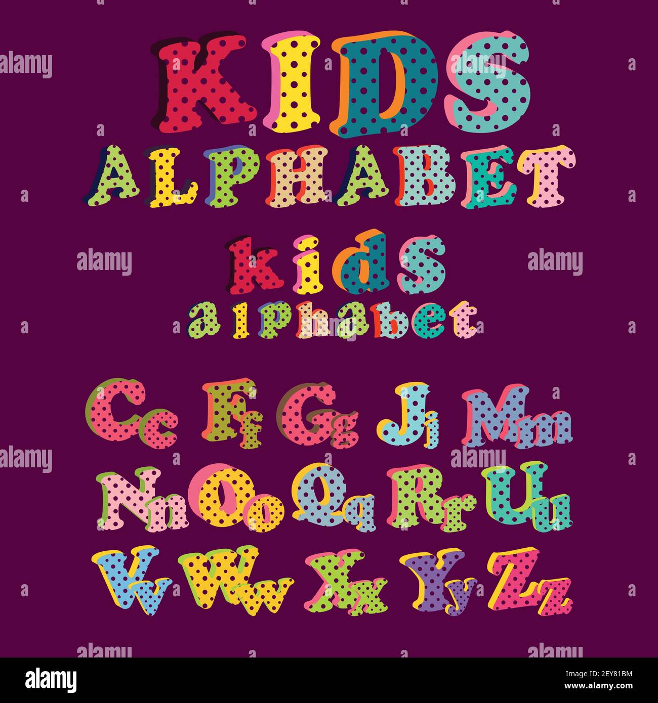 Alfabeto numerico Immagini Vettoriali Stock - Alamy