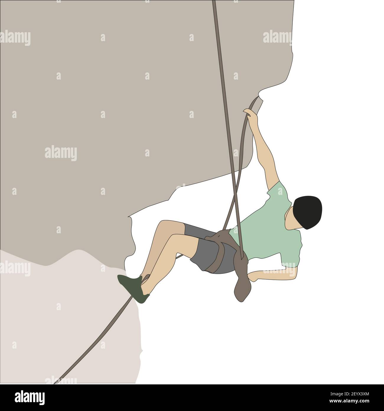 Escursione dell'uomo di pietra Immagini Vettoriali Stock - Alamy