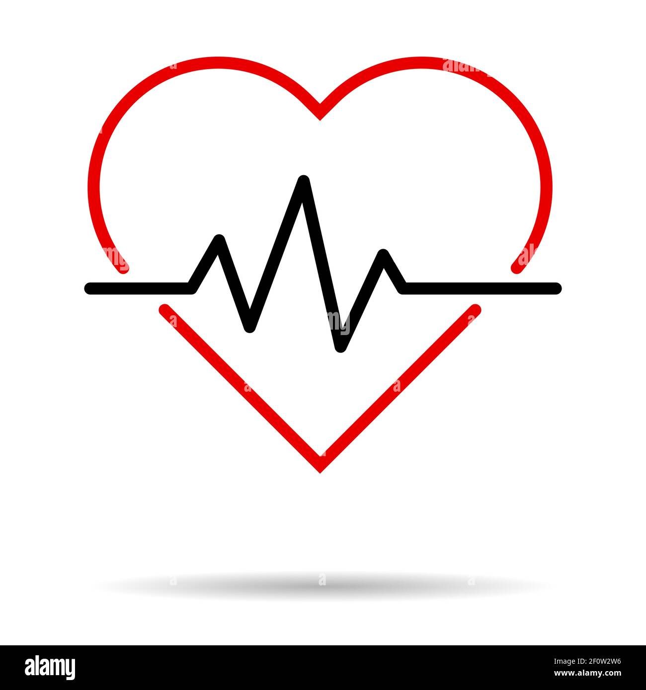 Icona della linea del battito cardiaco, simbolo del battito cardiaco ...