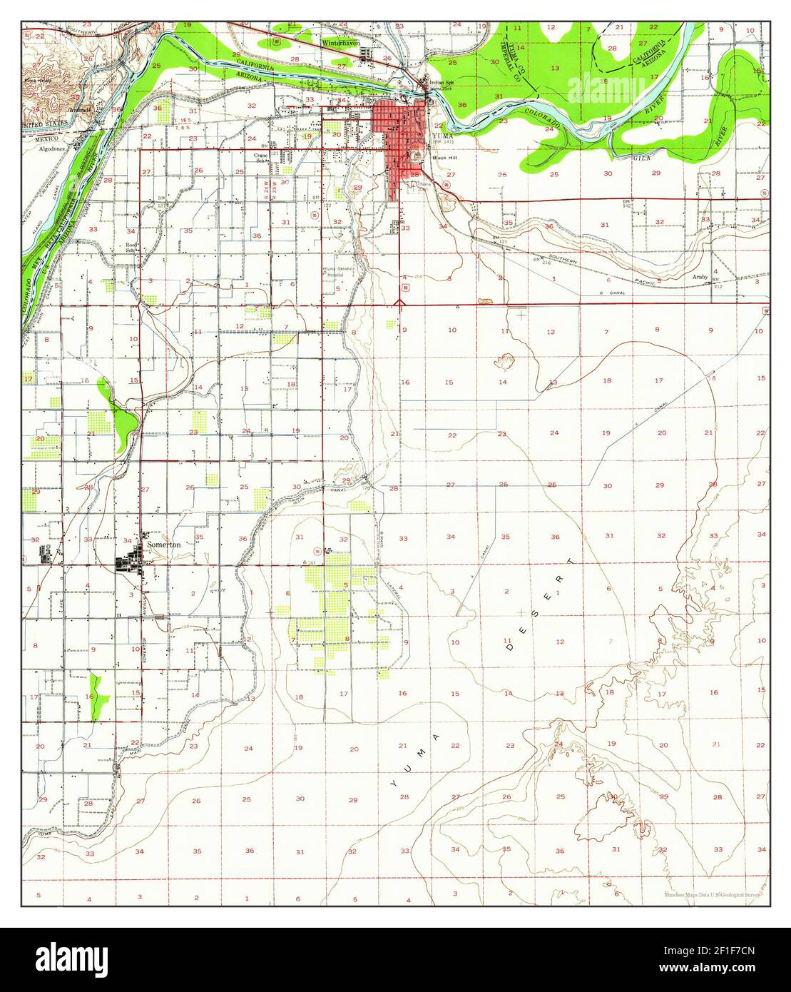 Mappa di yuma arizona immagini e fotografie stock ad alta risoluzione ...