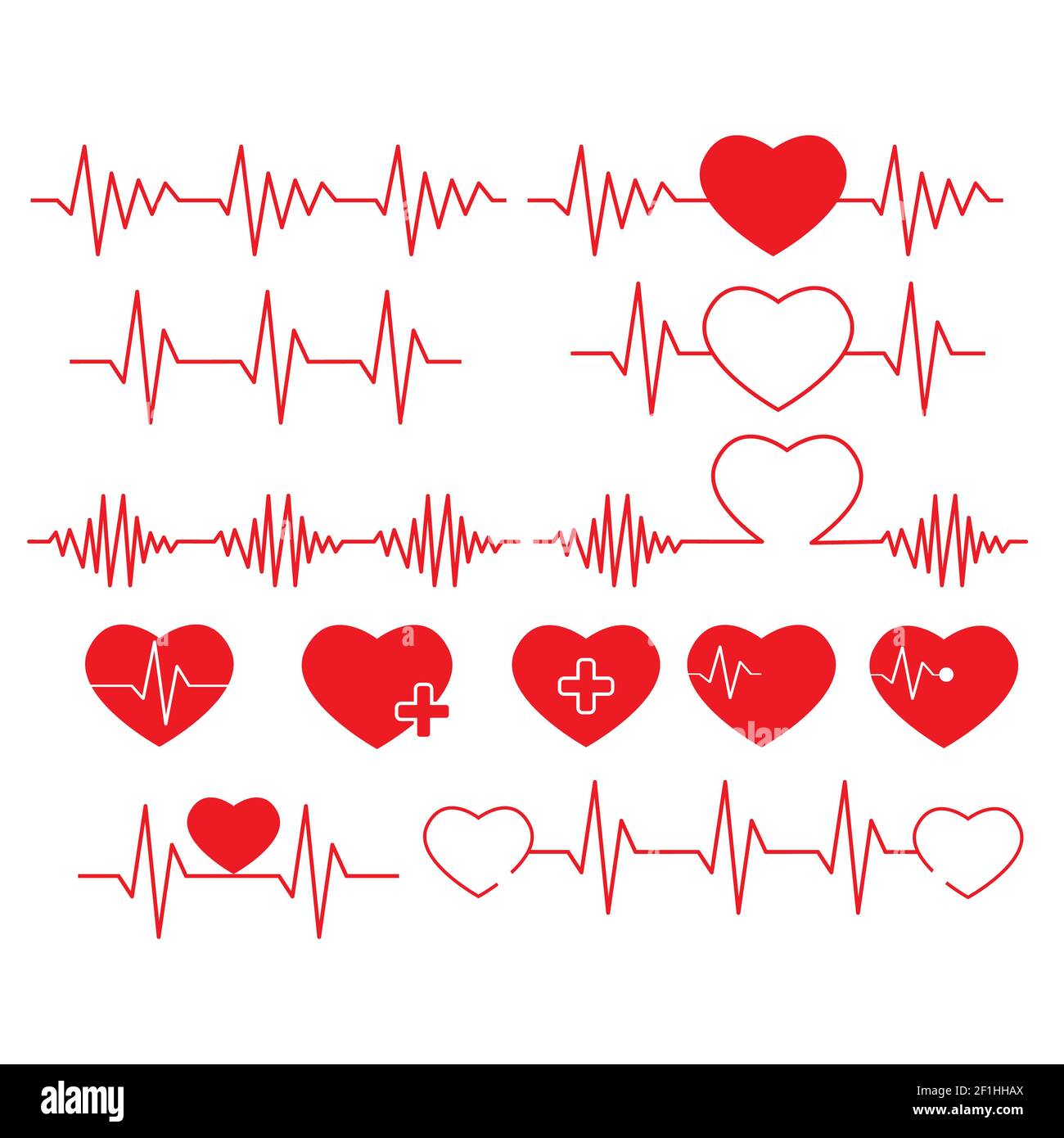 linea del battito cardiaco su sfondo bianco. impostare il cardiogramma ...