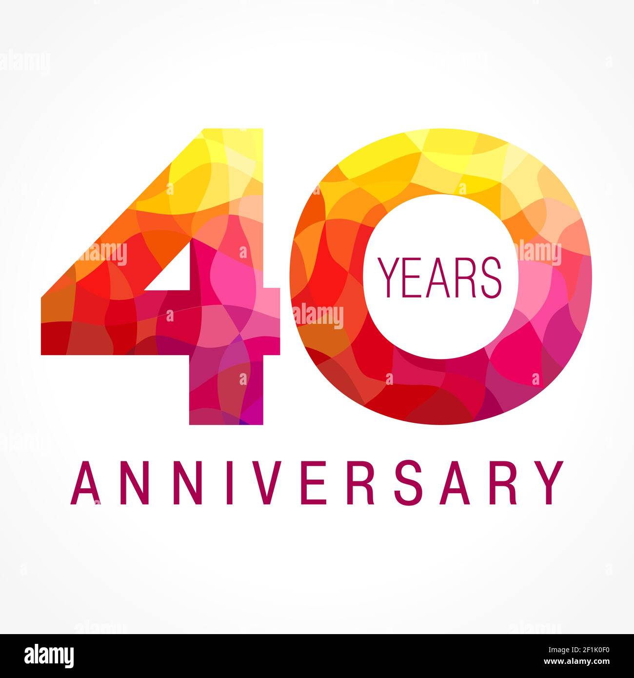 Logo di compleanno di 40 anni immagini e fotografie stock ad alta ...