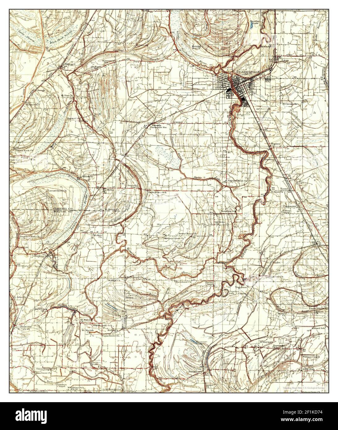 Mappa di clarksdale, mississippi immagini e fotografie stock ad alta ...