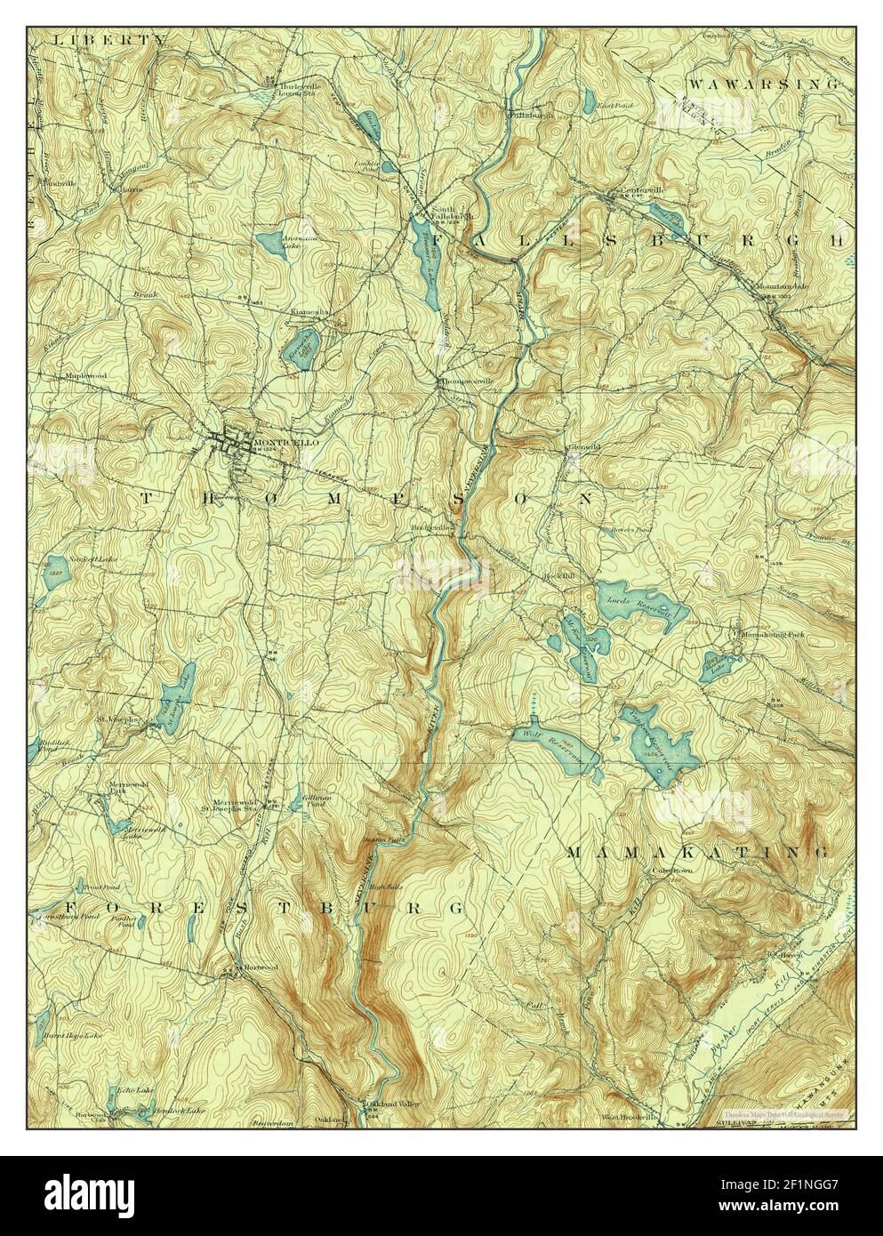 Mappa di monticello new york immagini e fotografie stock ad alta ...