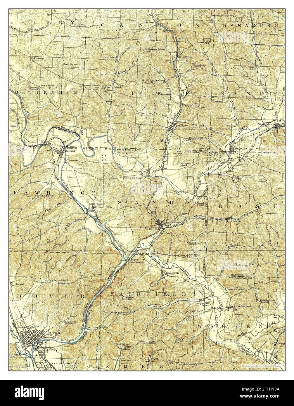 Mappa di dover ohio immagini e fotografie stock ad alta risoluzione - Alamy