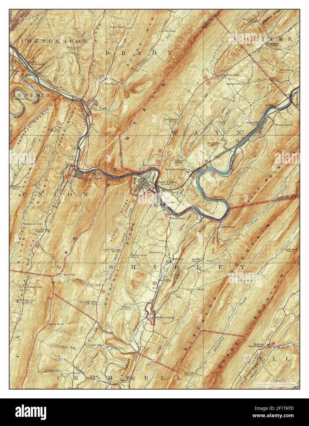 Mappa del monte union immagini e fotografie stock ad alta risoluzione ...