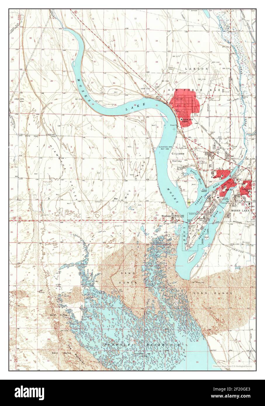 La mappa di washington del lago di moses immagini e fotografie stock ad ...