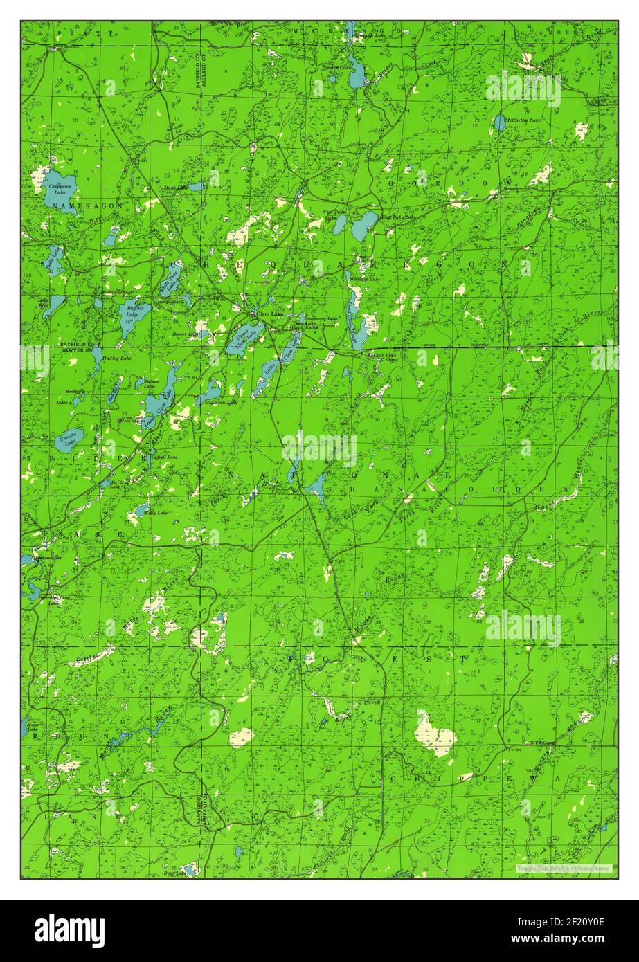 Mappa del lago clam wisconsin immagini e fotografie stock ad alta ...