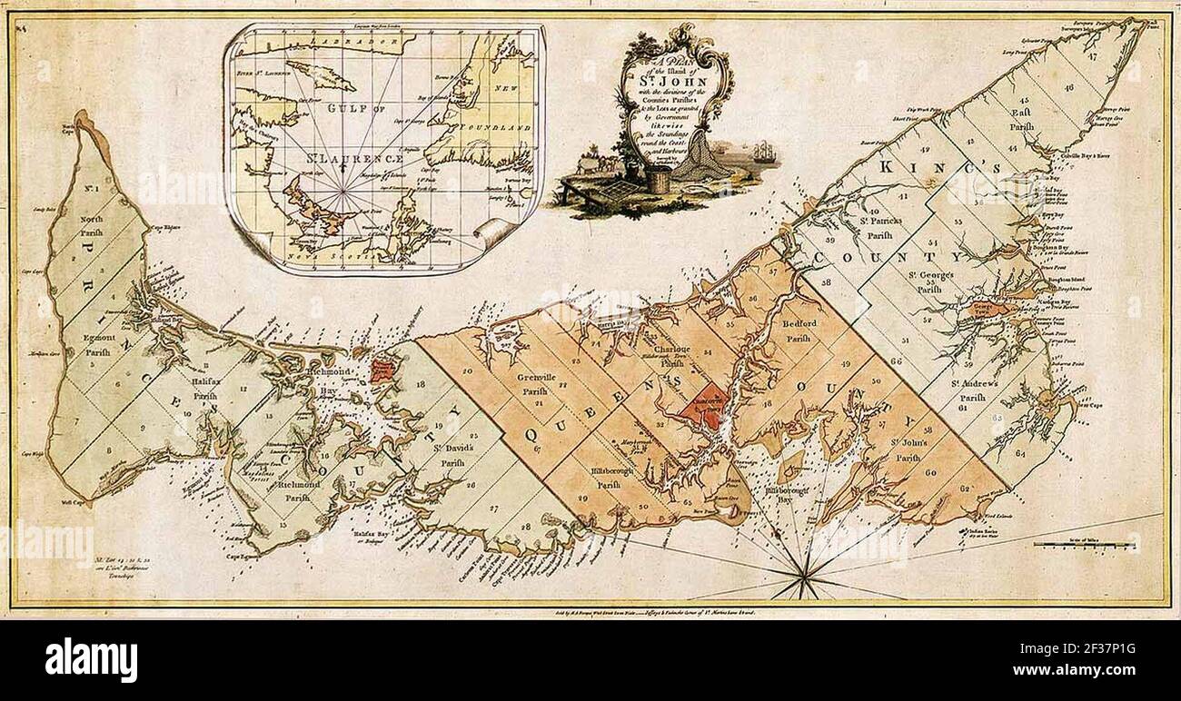 Mappa del principe edward island immagini e fotografie stock ad alta ...
