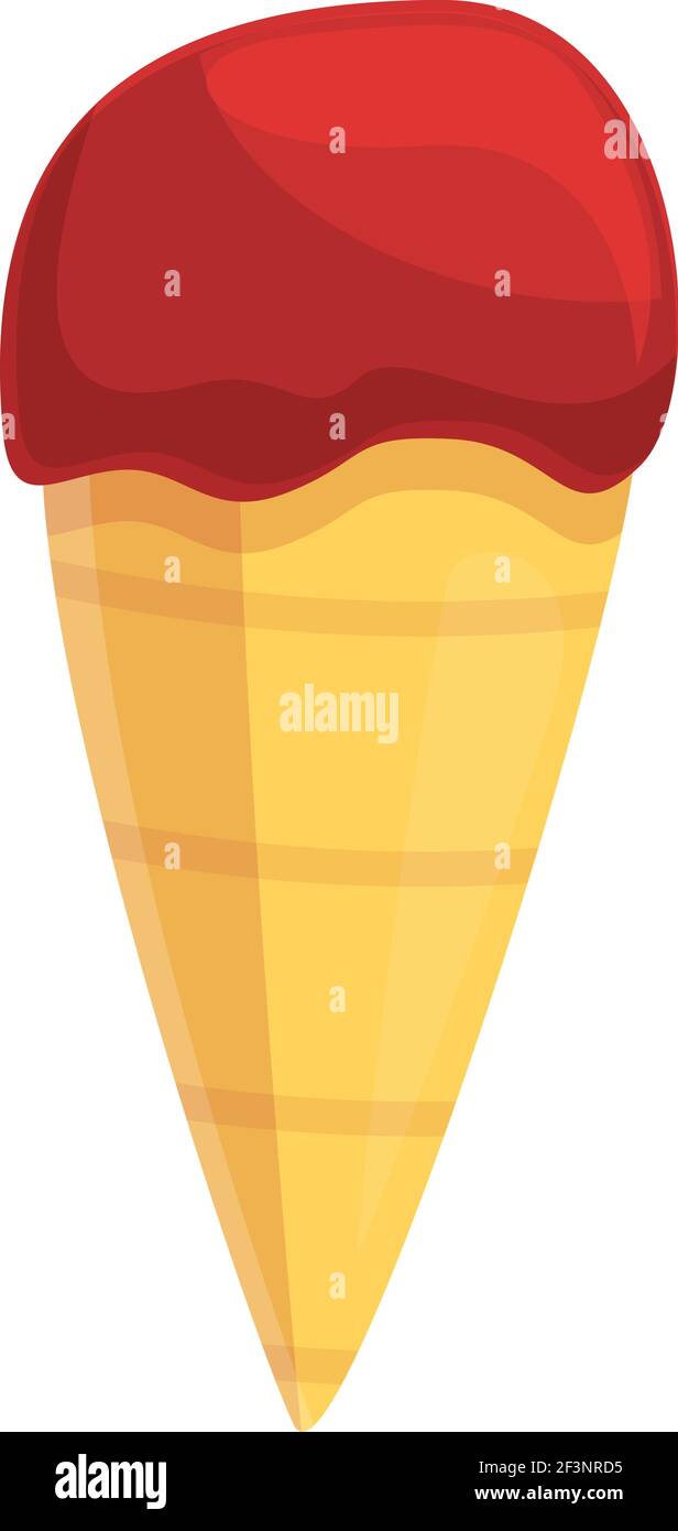 Icona del gusto del gelato. Cartone animato di gelato gusto vettore ...