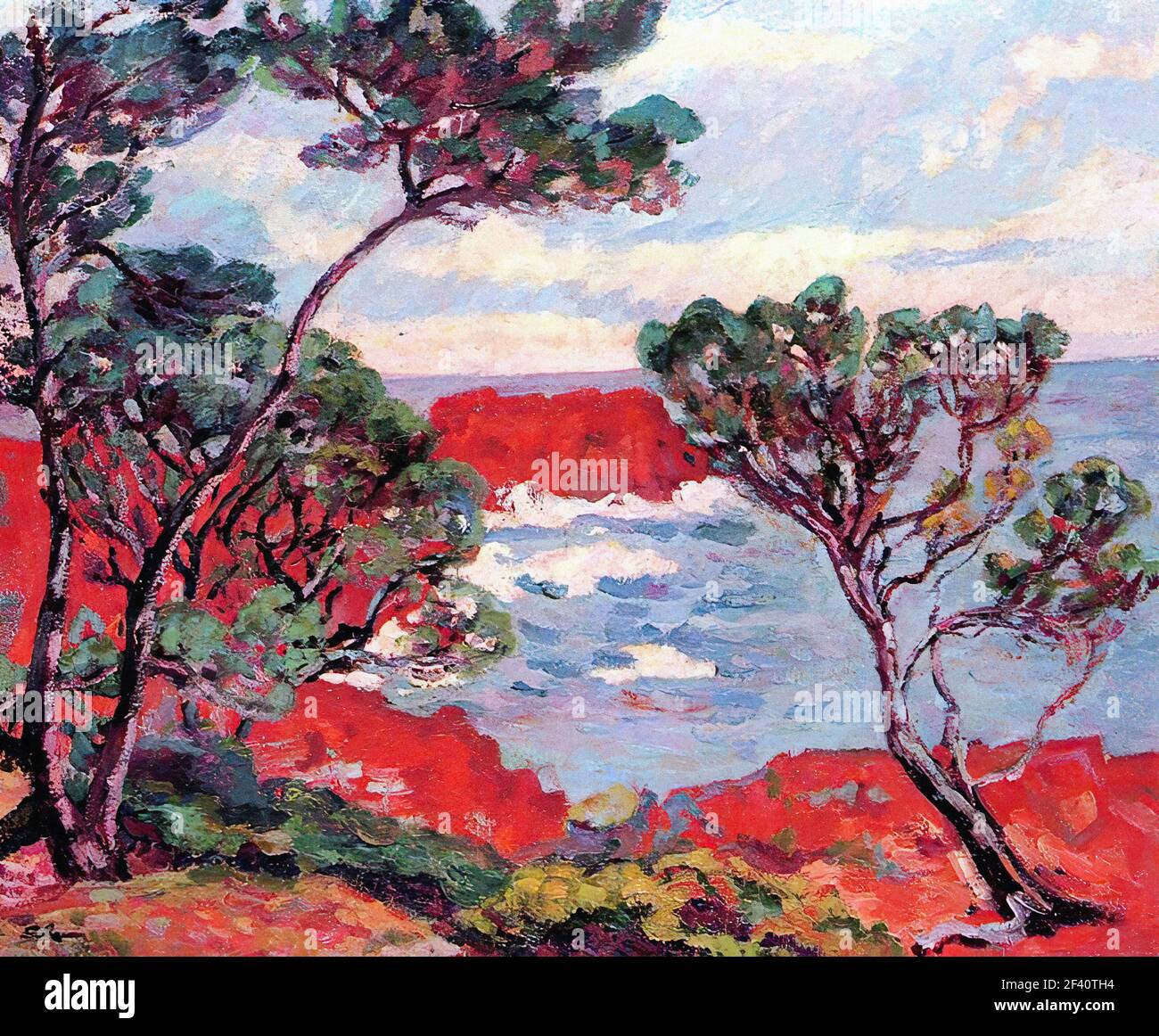 Armand Guillaumin- Les Rochers Rouges 1894 Foto stock - Alamy