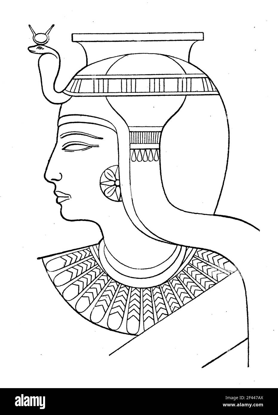 Testa di re con il serpente di Uraeus e collare di spalla, 19a dinastia ...