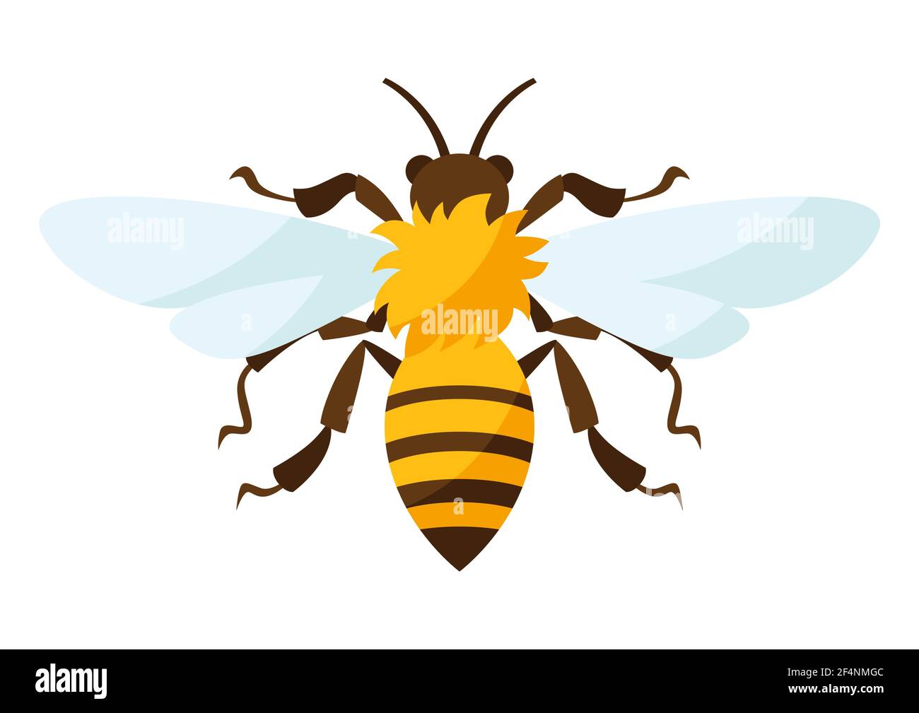 Illustrazione dell'ape stilizzata. Icona per cibo o produzione Immagine ...