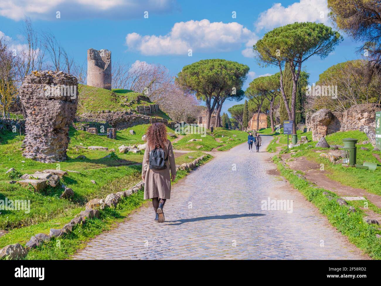 Roma (Italia) - le rovine archeologiche della Via Appia Antica, la più ...