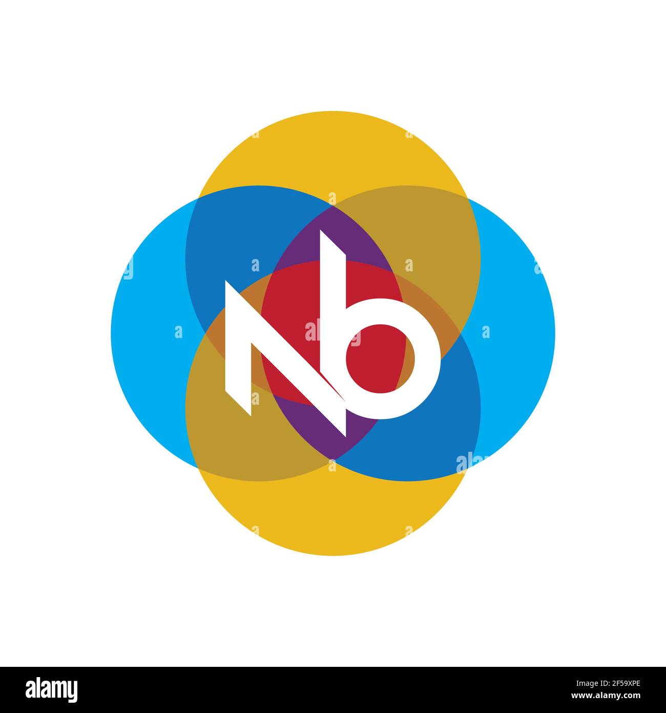 Innovativo logo NB iniziale professionale e logo BN. Lettera BN NB ...