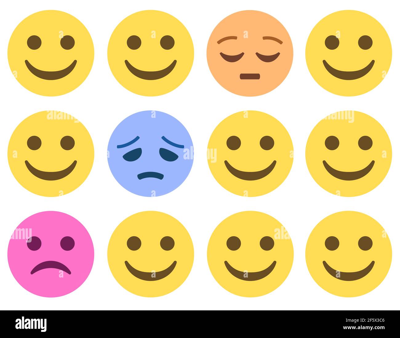 Smiley emoticon facial expression disappointed Immagini e Fotos Stock ...