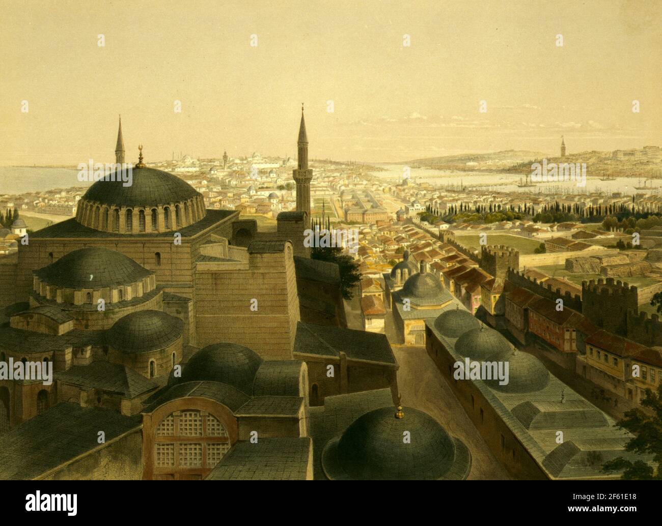 Antica incisione di istanbul immagini e fotografie stock ad alta ...