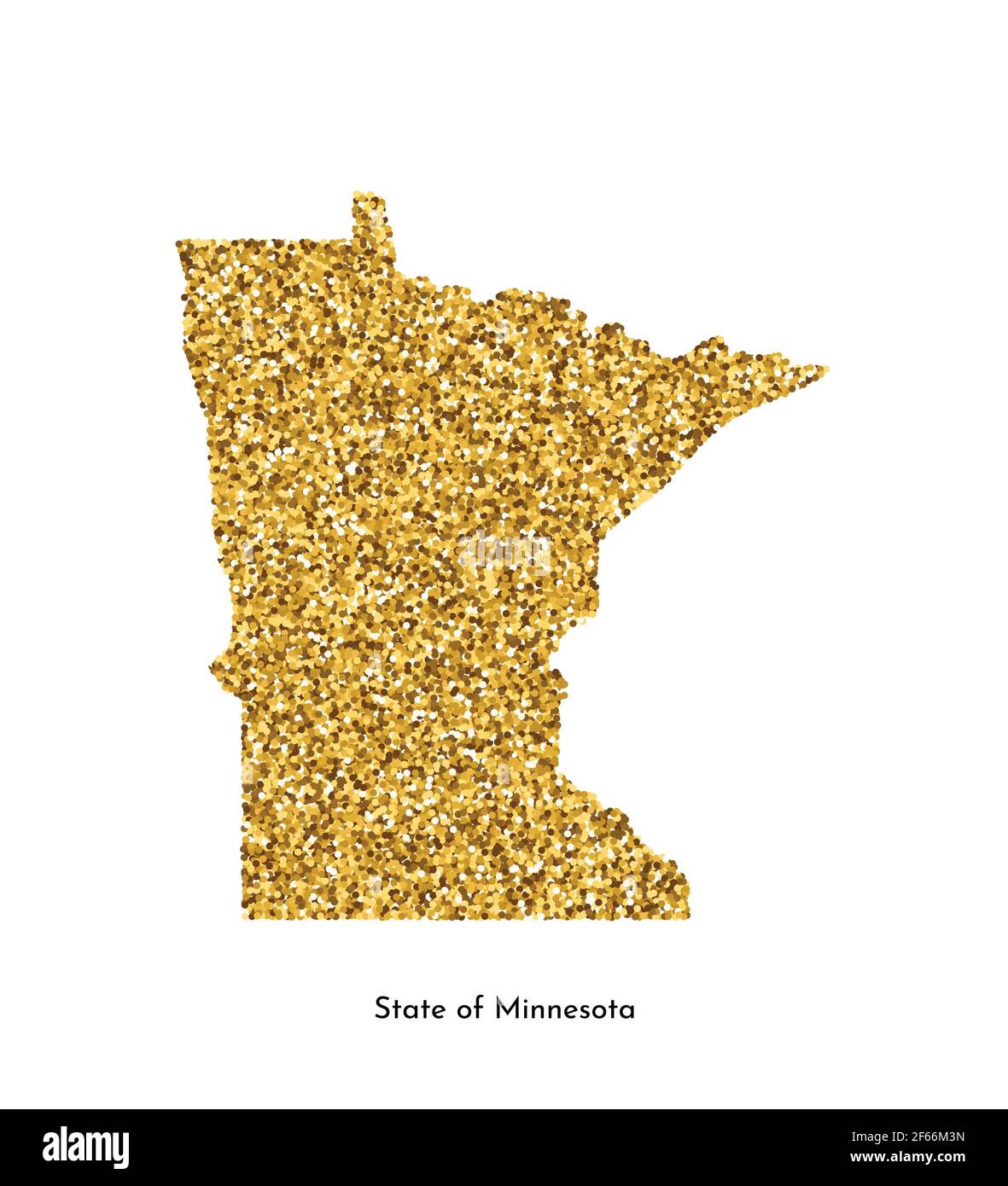 Mappa dell'oro del minnesota Immagini Vettoriali Stock - Alamy