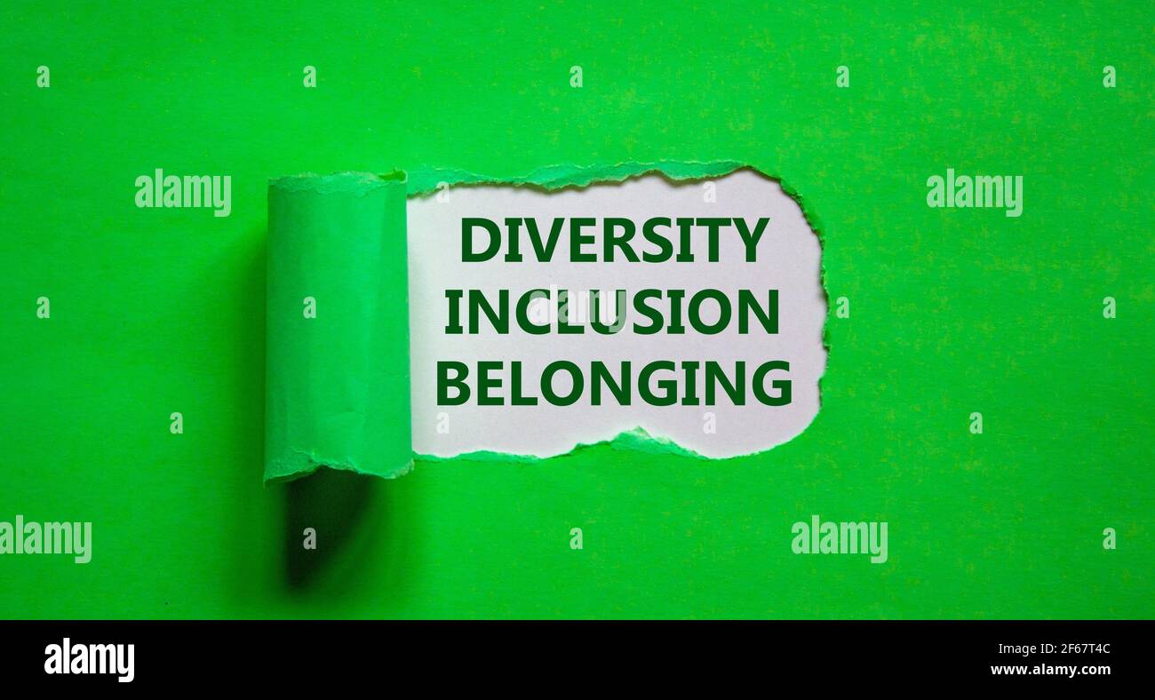 Simbolo di inclusione e appartenenza. Le parole "diversità, inclusione ...