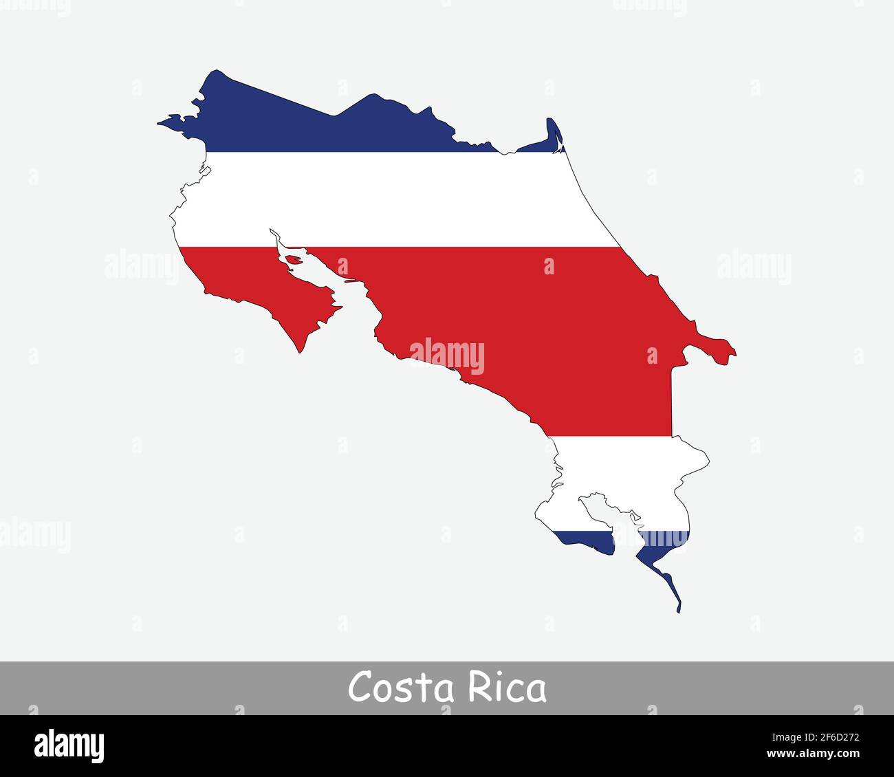 Bandiera della Costa Rica. Mappa del Costa Rica con la bandiera ...