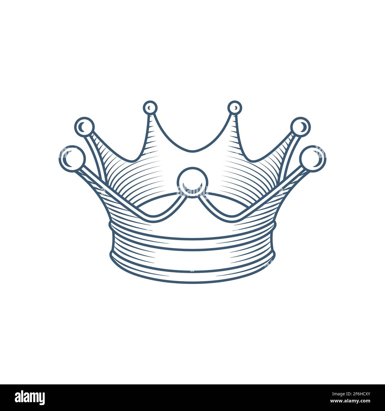 Corona. Illustrazione vettoriale a corona disegnata a mano. Disegno a ...