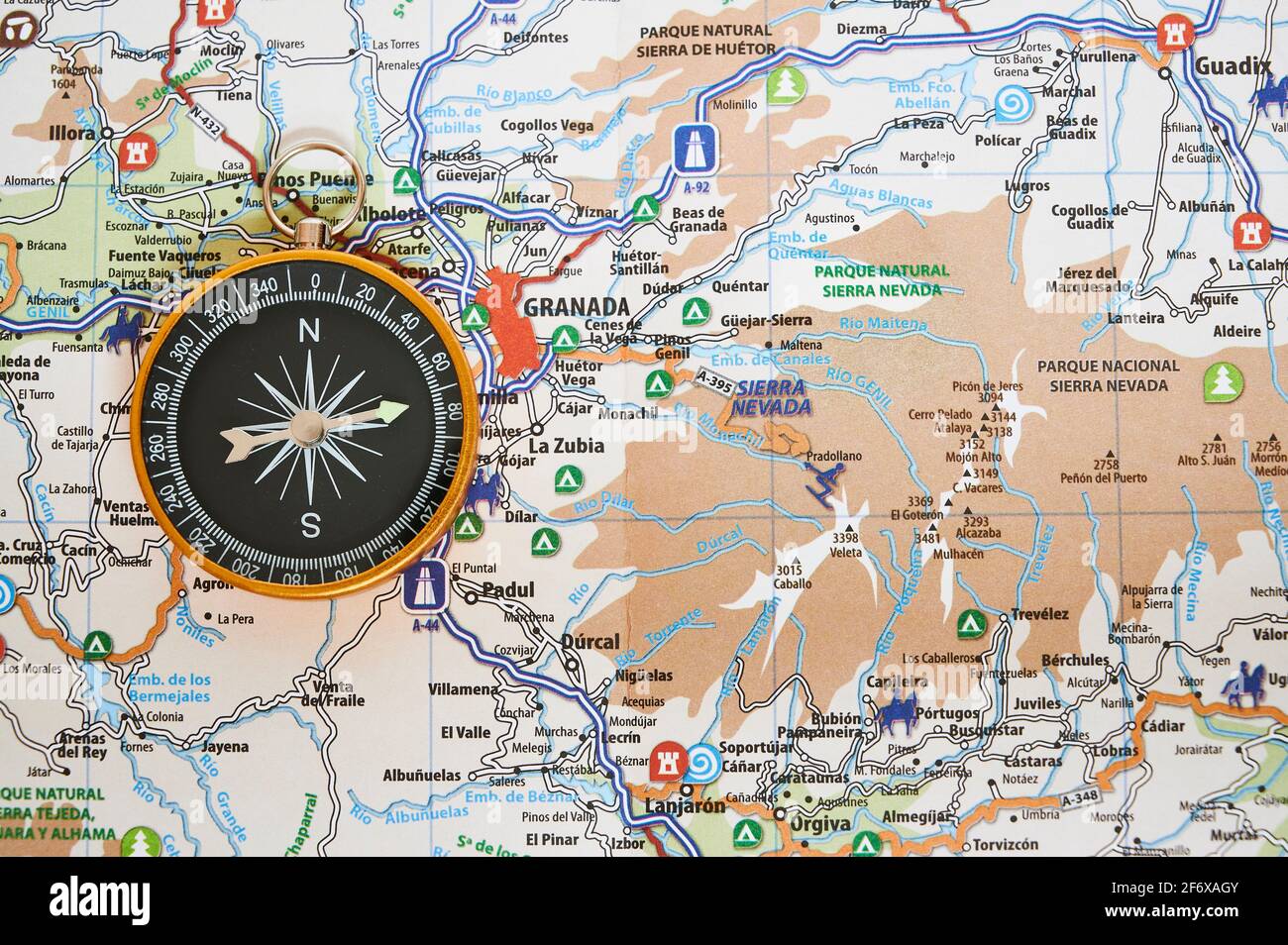Mappa turistica di granada immagini e fotografie stock ad alta ...