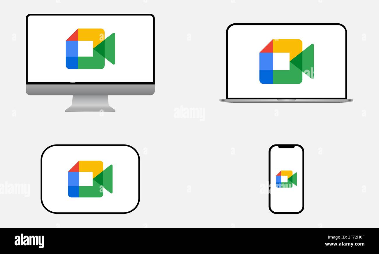 Google meet logo Immagini Vettoriali Stock - Alamy