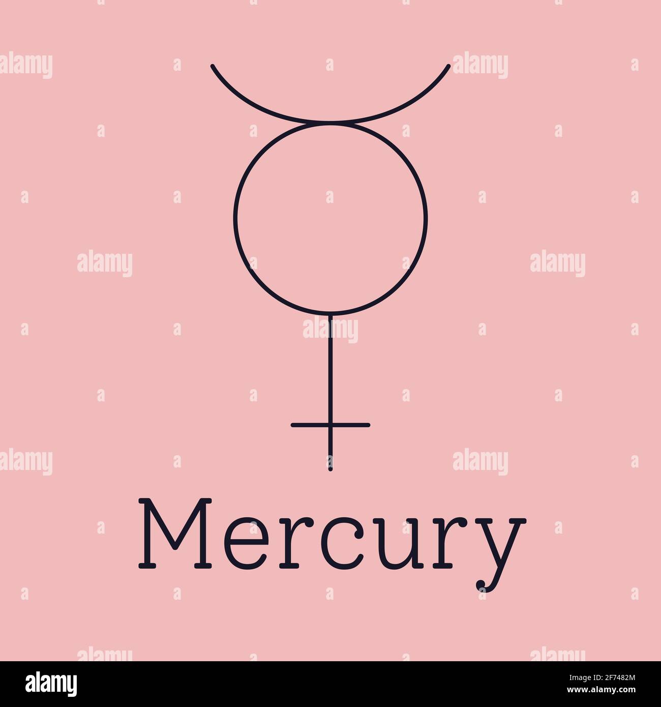 Simbolo del pianeta mercurio Immagini Vettoriali Stock - Alamy