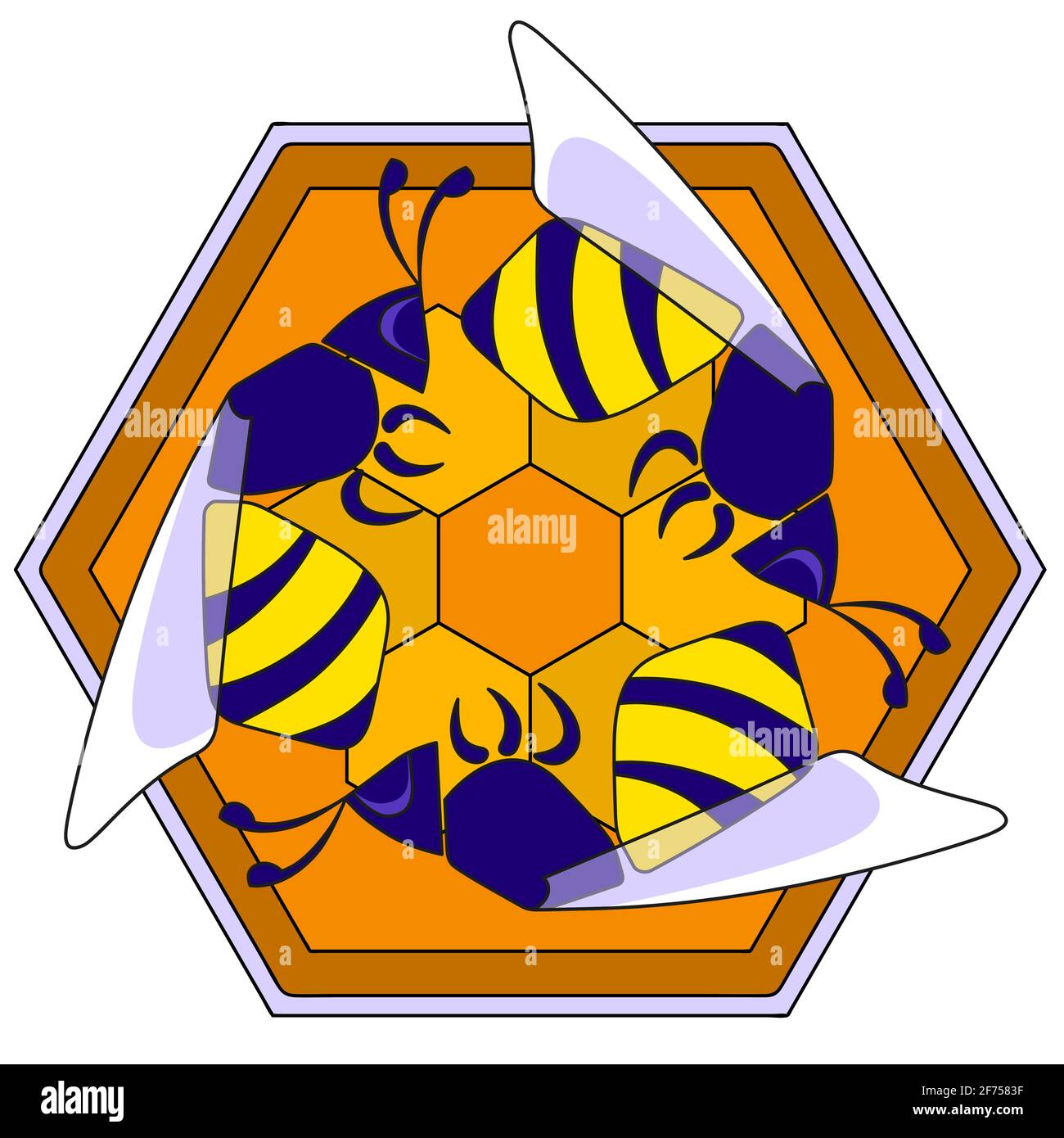 Vespa nel nido Immagini Vettoriali Stock - Alamy