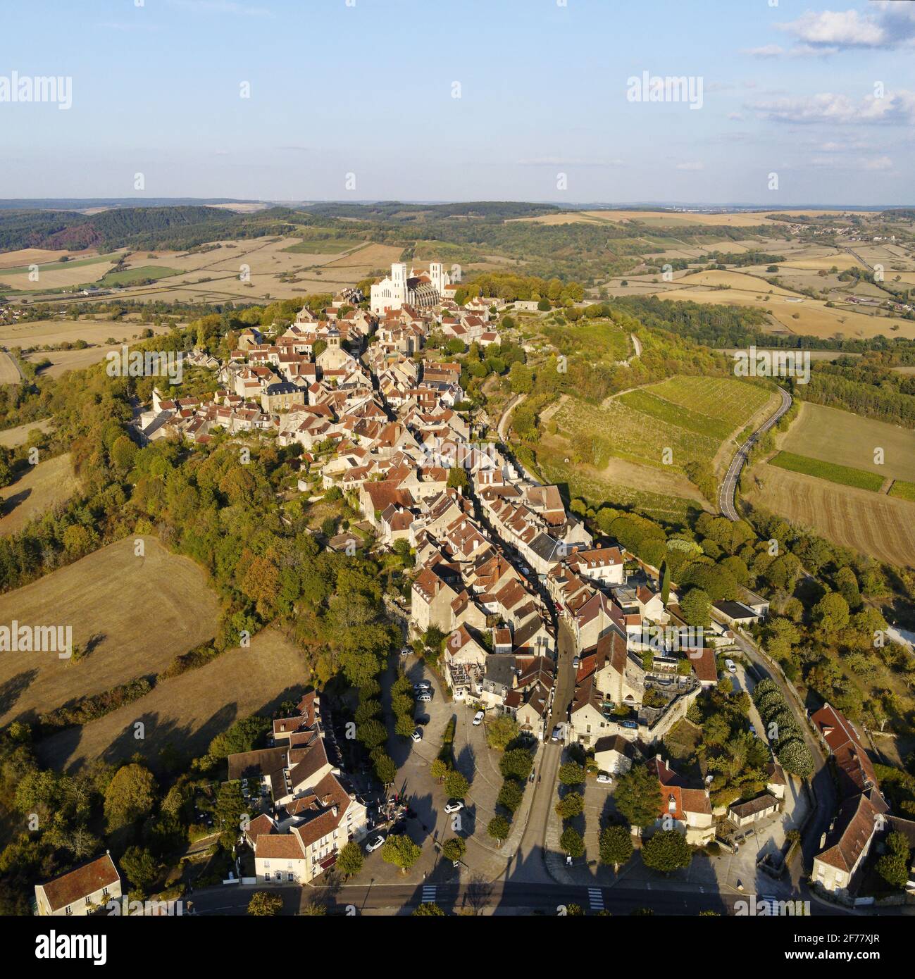 Francia, Yonne, Parco Naturale Regionale Morvan, Vezelay, etichettato ...