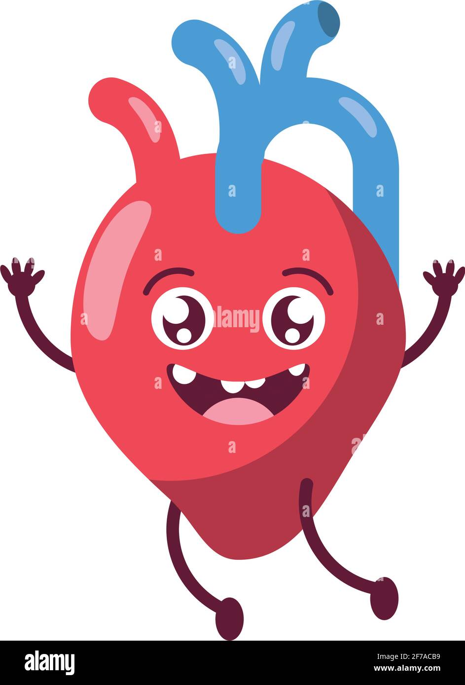 Cartoon Character Heart Heart Anatomy Immagini e Fotos Stock - Alamy