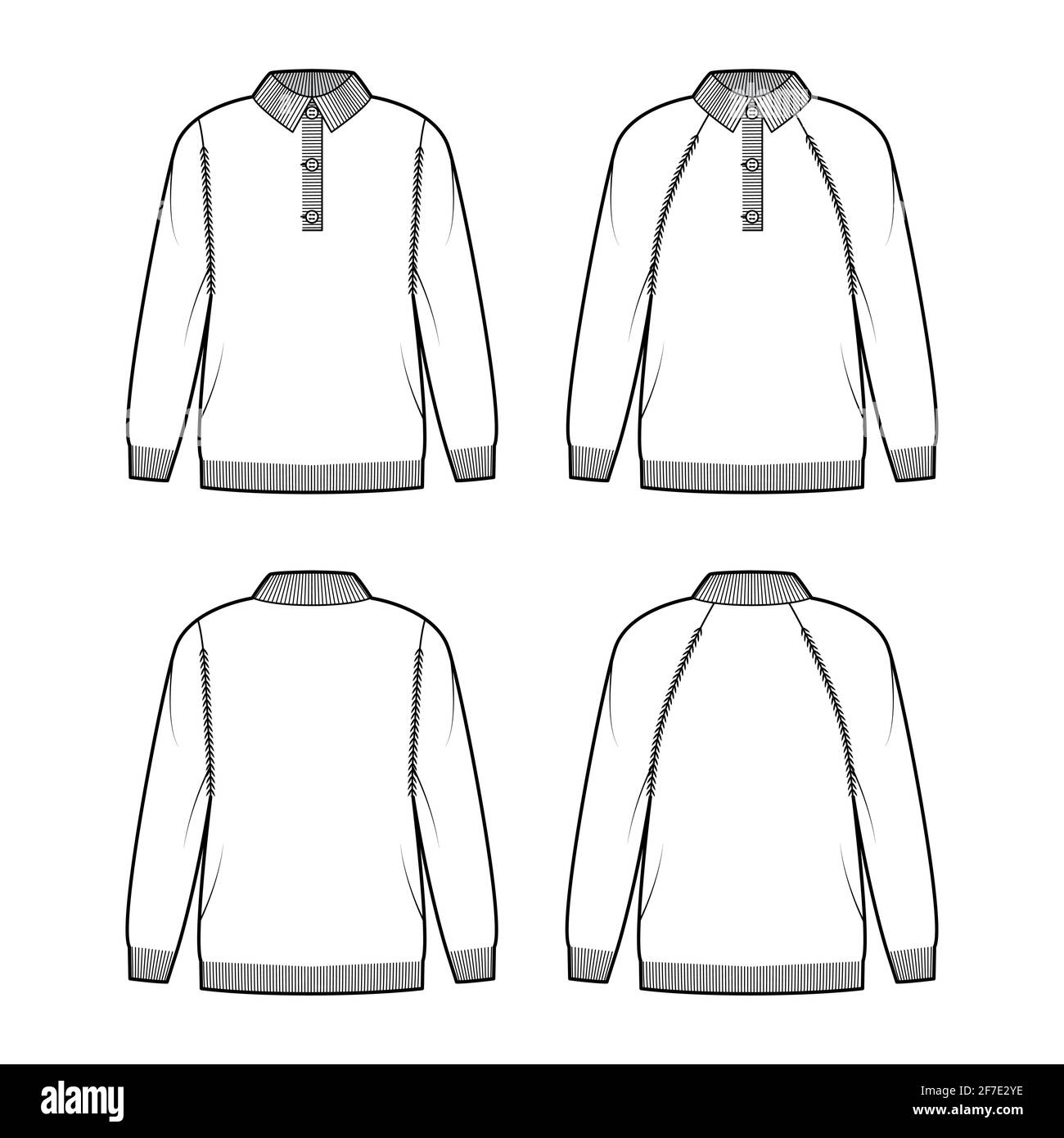 Disegno tecnico polo colletto Immagini Vettoriali Stock - Alamy
