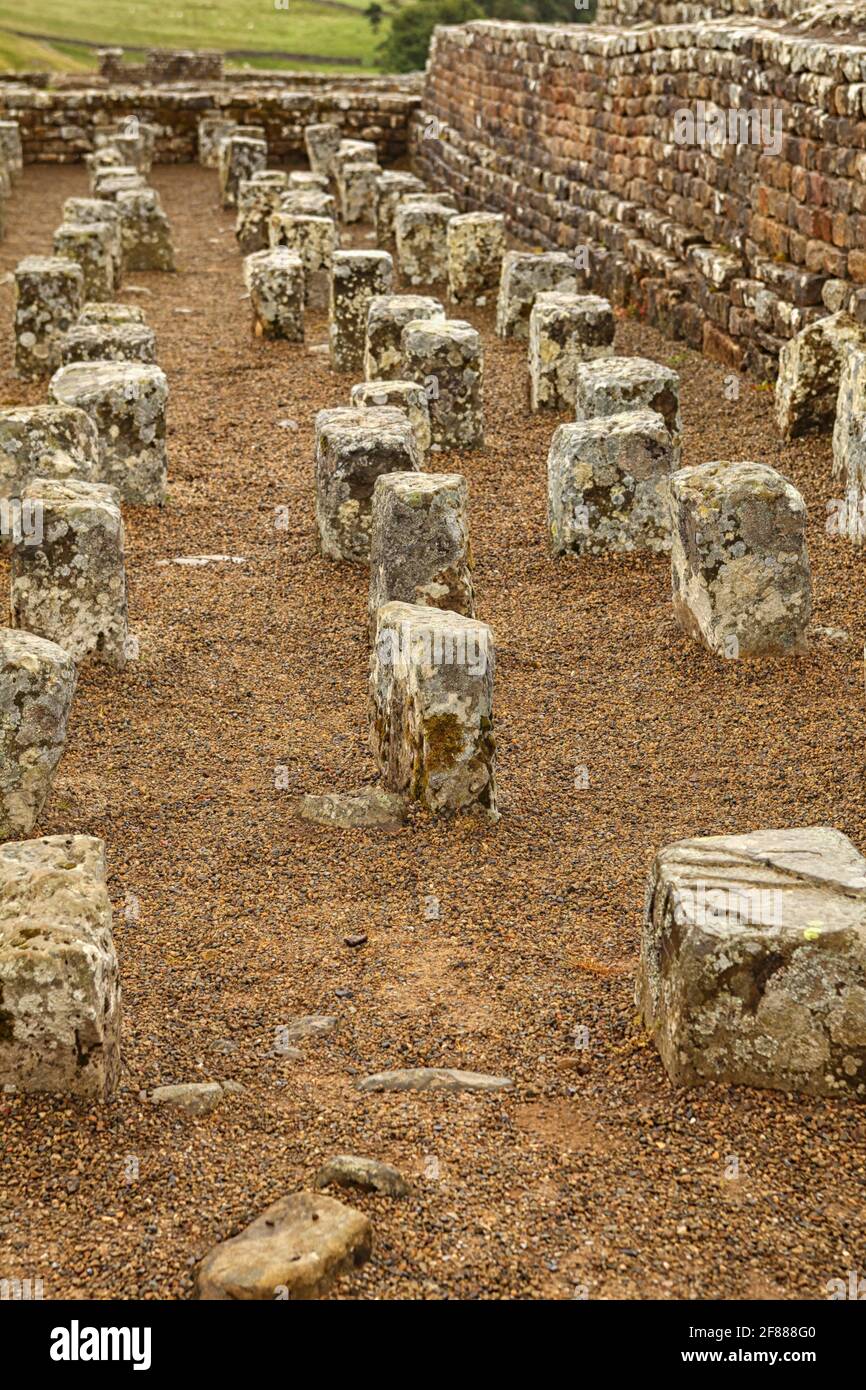 Granaio alla casa romana forte sul muro di adriani immagini e ...
