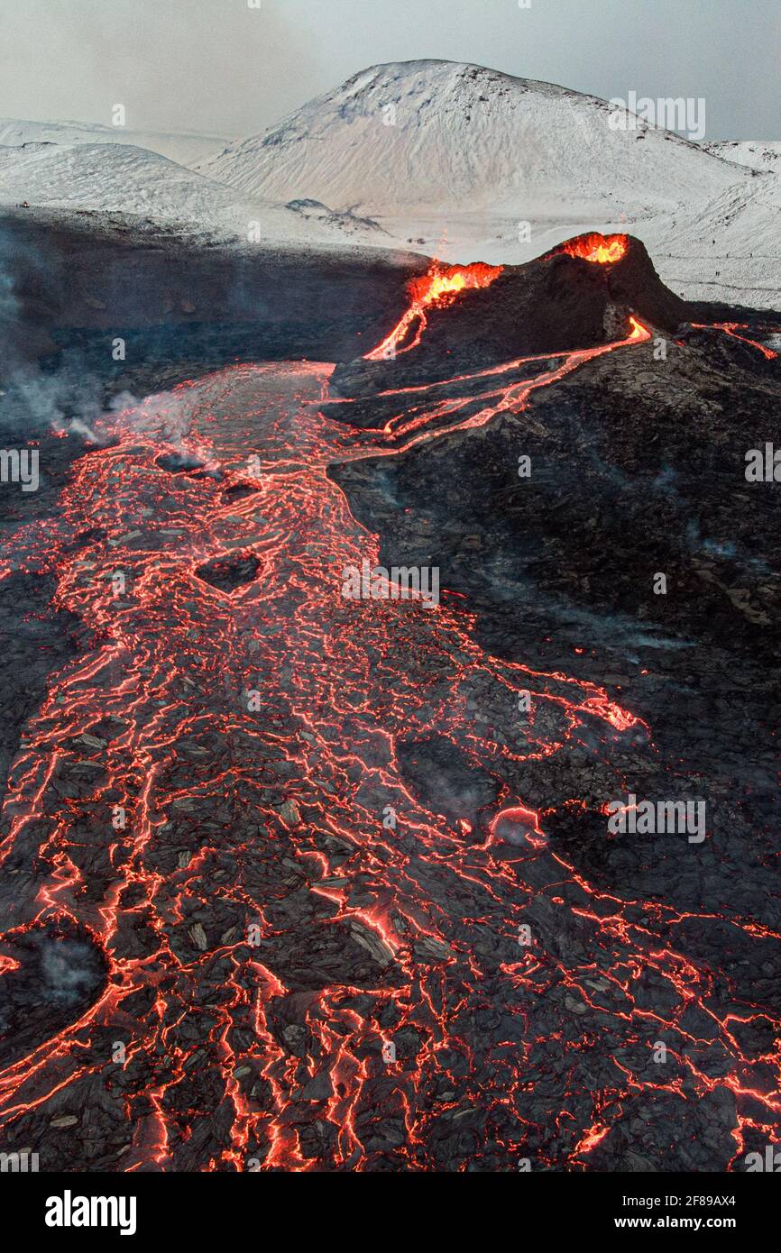 Vulcano A Scudo Mauna Loa In Eruzione