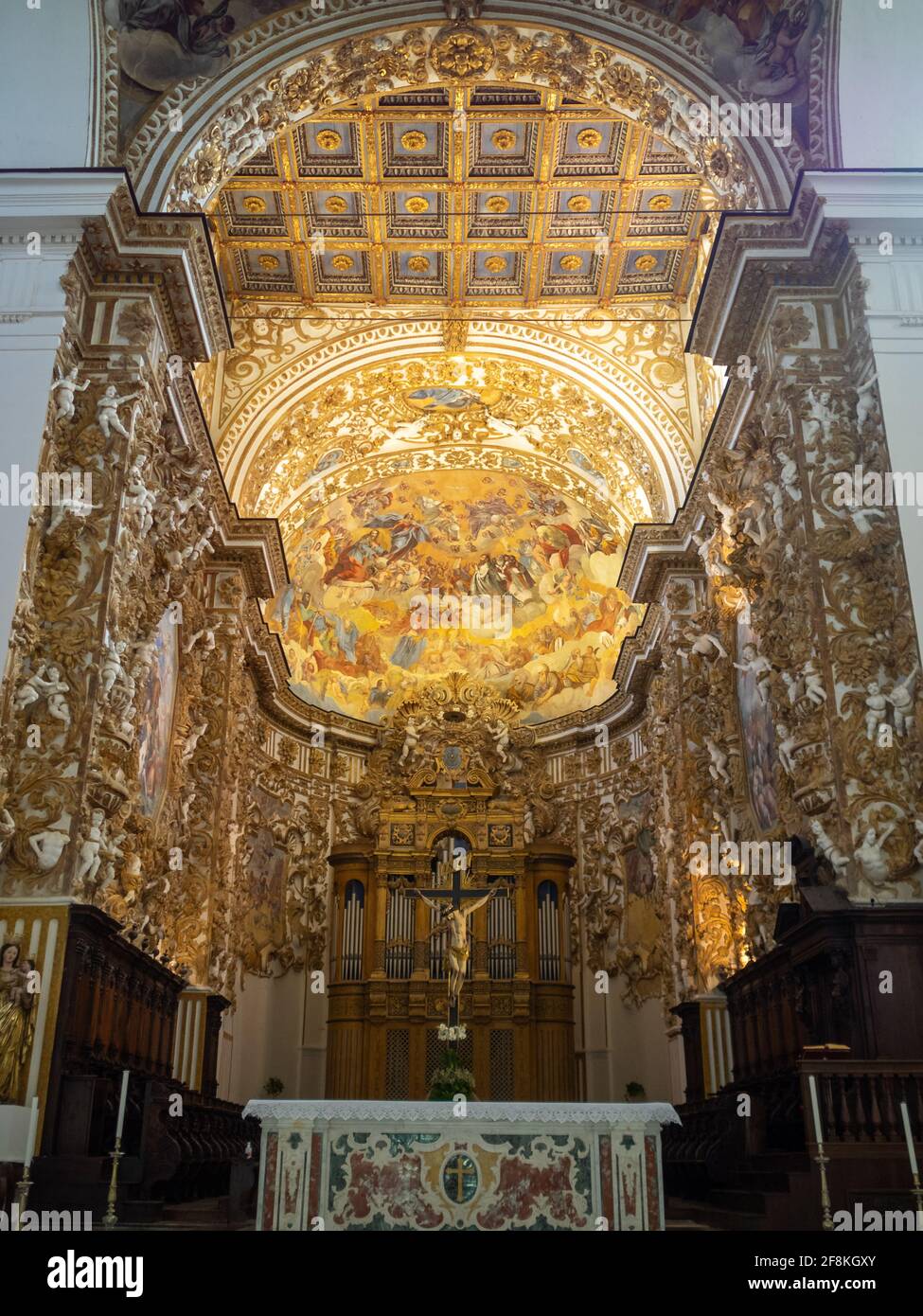 Altare maggiore della Cattedrale di Agrigento, Alegoria del soffitto ...