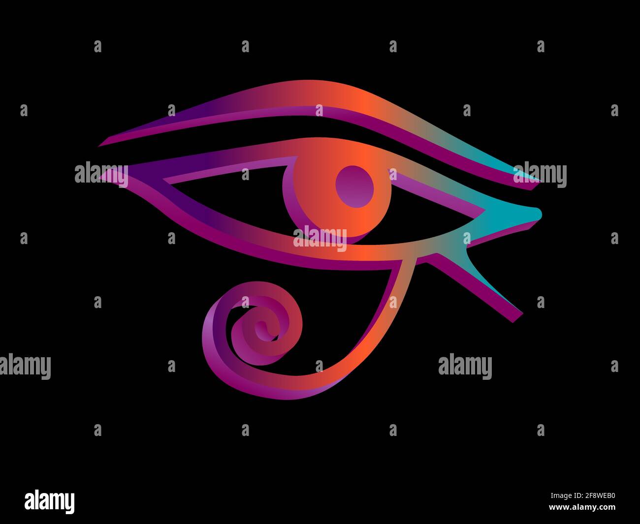 Stile 3D isometrico Eye of Horus. Occhio di Ra. Antico simbolo egiziano ...